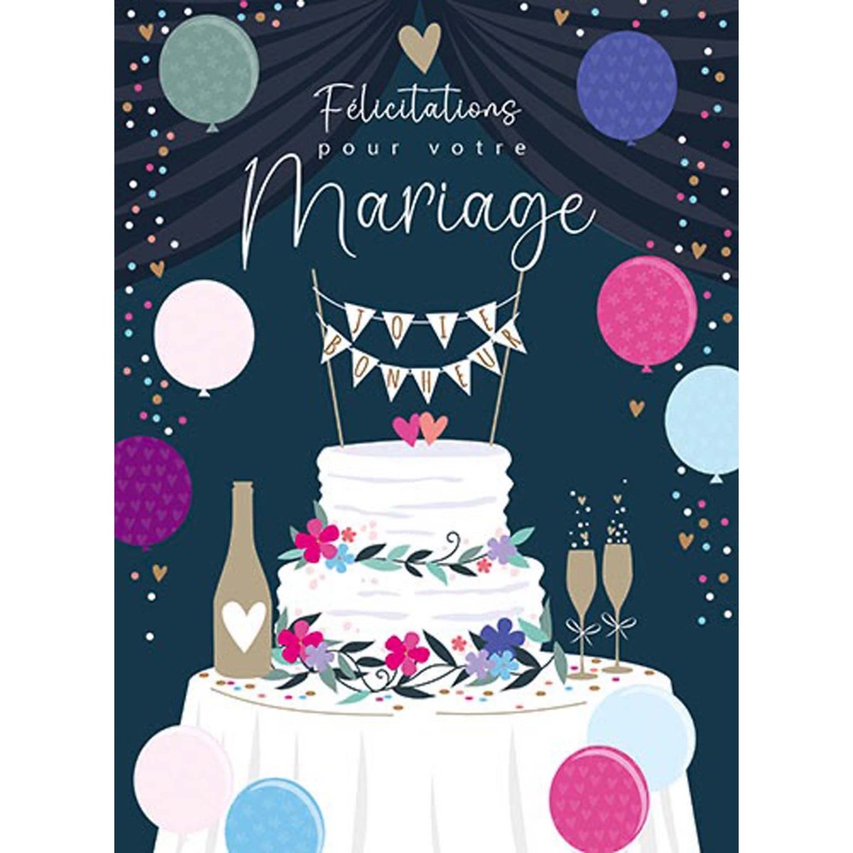 Giant Wedding Card, "Félicitations pour votre mariage" | Party Expert