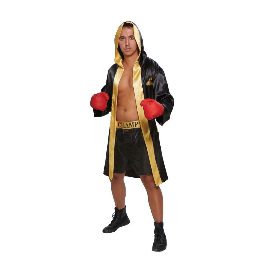 Boxing Champion Costume for Adults, Robe and Short | Party Expert