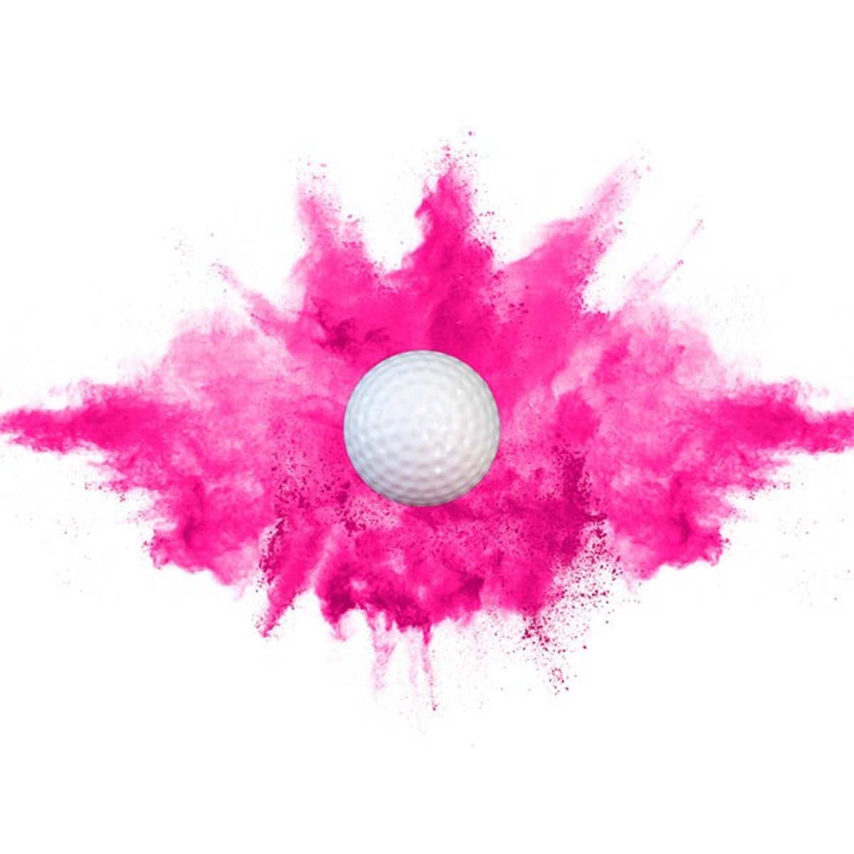Balles de golf rose pour révélation de genre, 2 unités | Party Expert