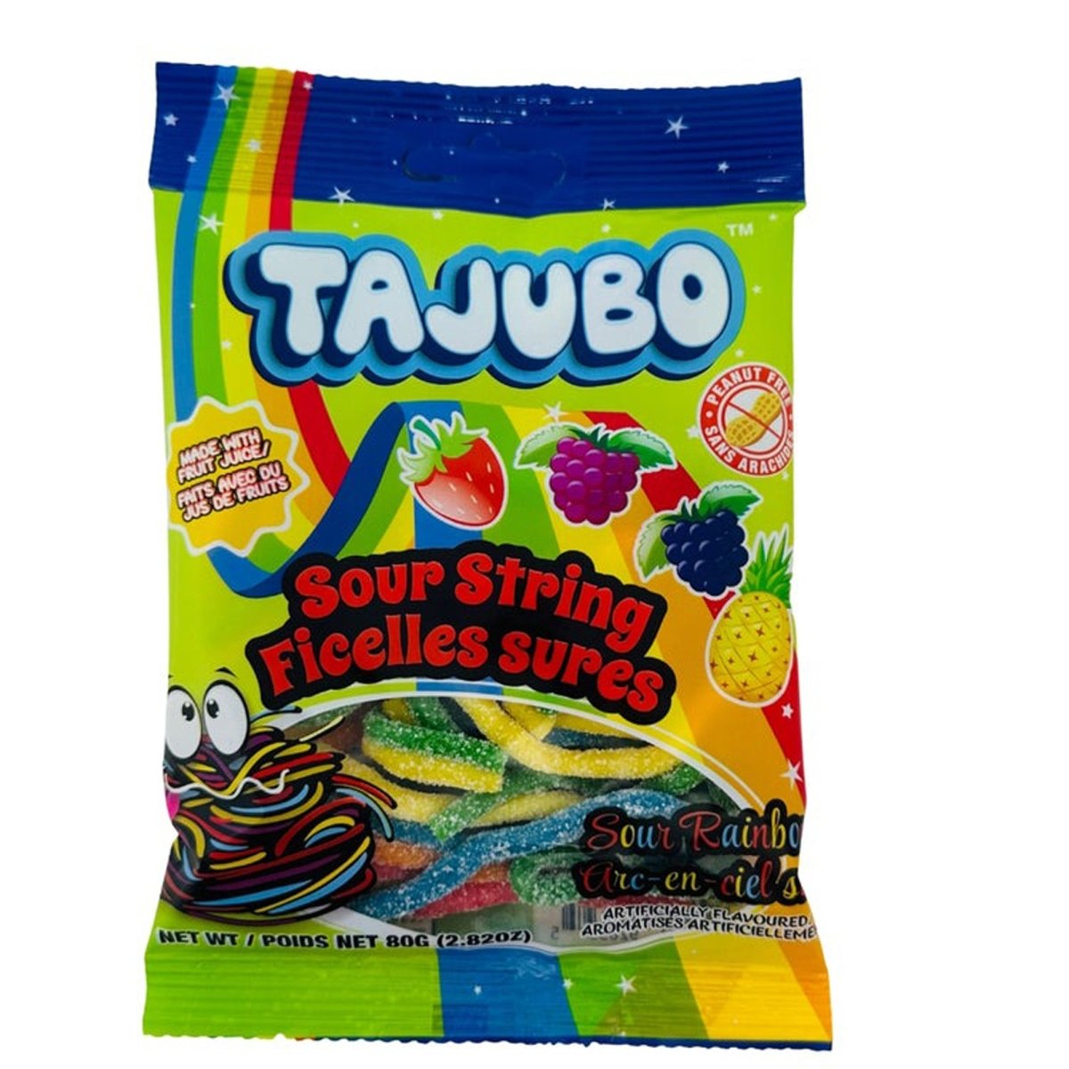 Tajubo Sour Strings, Rainbow, 1 Count | Party Expert