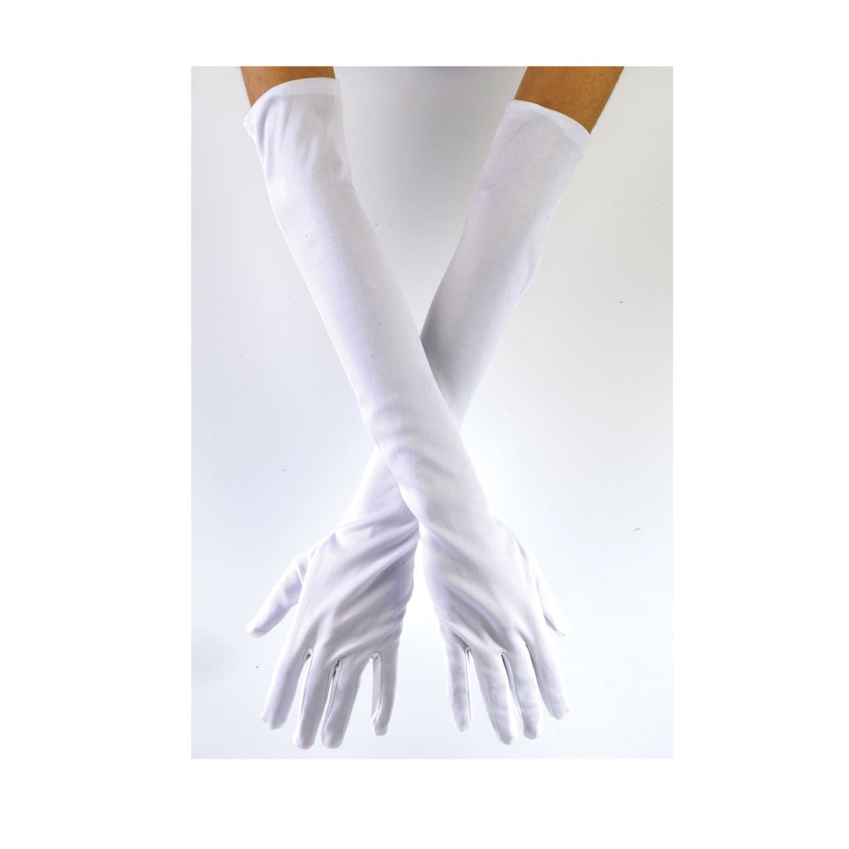 White Opera Gloves for Kids, 15 Inches | Party Expert