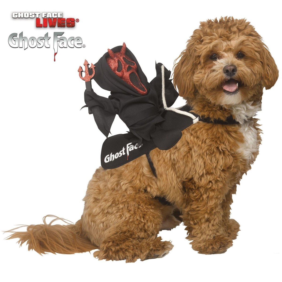 Red Ghost Face Rider Costume for Pets, Scream | Party Expert