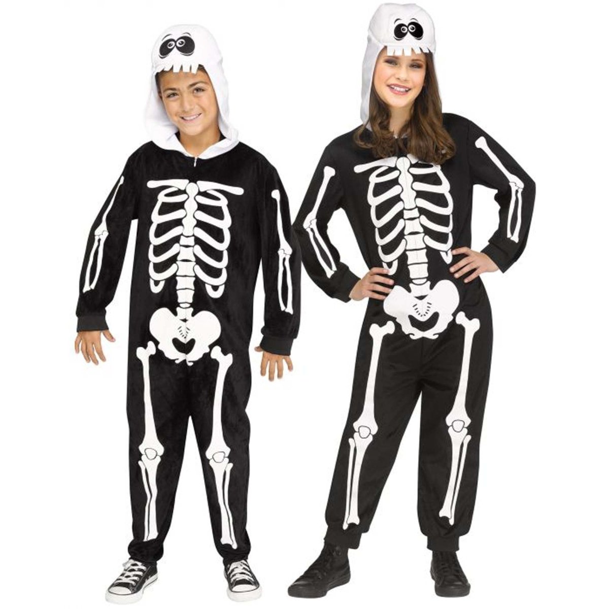 Skeleton Squad Zipster Costume for Kids | Party Expert