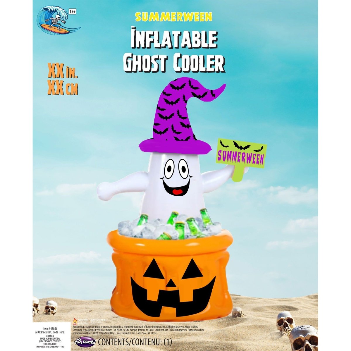 Summerween Inflatable Ghost Cooler | Party Expert