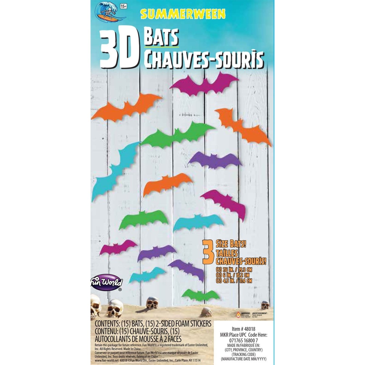 Summerween Rainbow 3D Bats | Party Expert