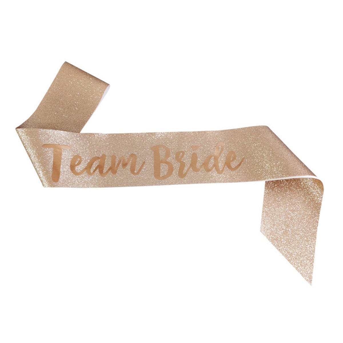 Team Bride Rose Gold Glitter Sash, 1 Count | Party Expert