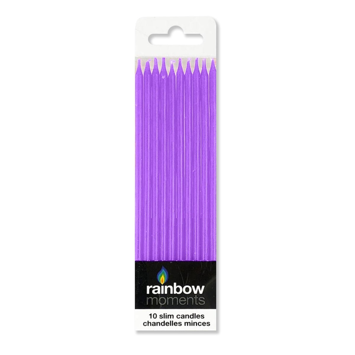 Purple Slim Cake Candles, 5.9 Inches | Party Expert