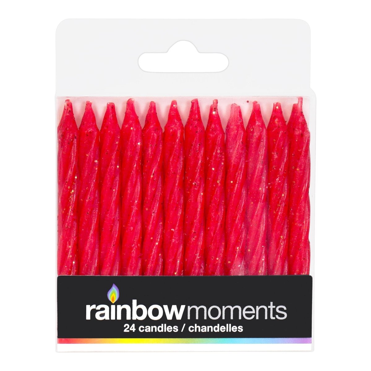 Red Glitter Spiral Cake Candles | Party Expert