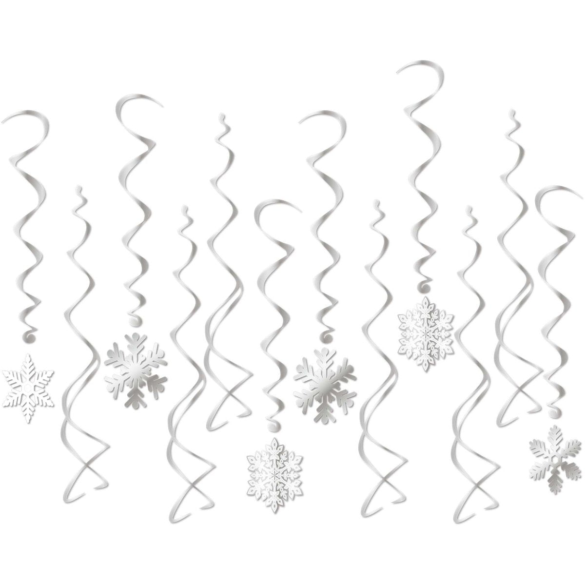 Christmas Snowflake Spiral Decoration Kit with Cutouts | Party Expert