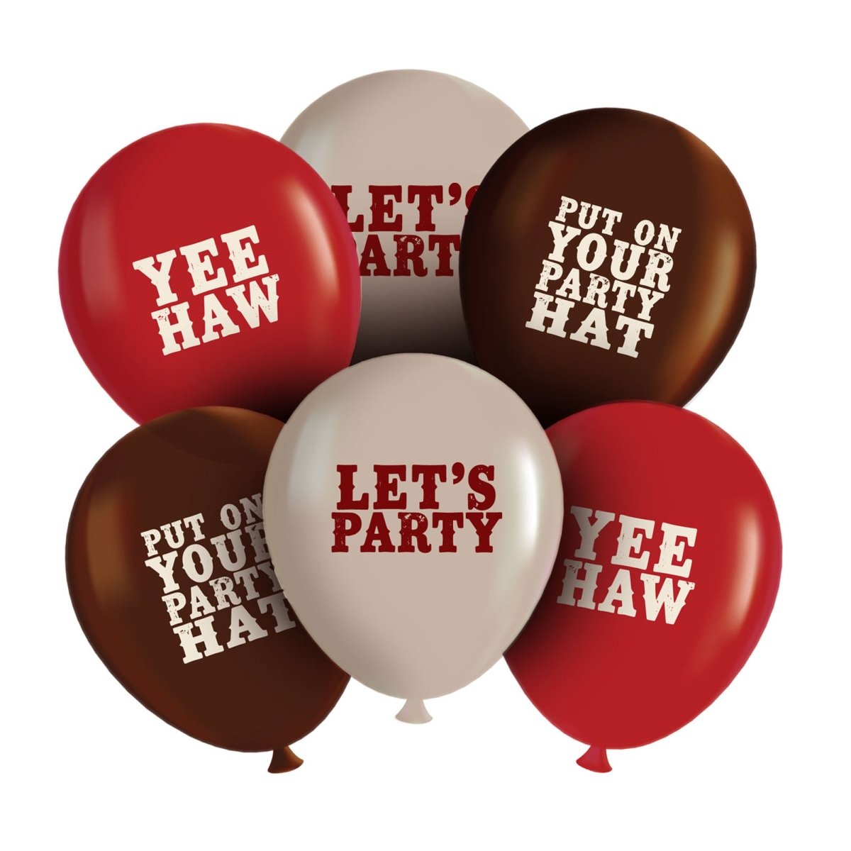 Western Yee Haw Latex Balloons | Party Expert