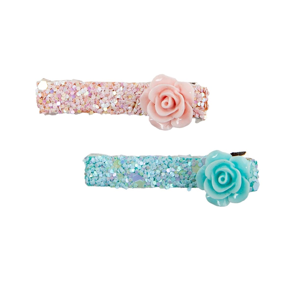 Boutique Glitter Rosette Hairclip, 2 count | Party Expert