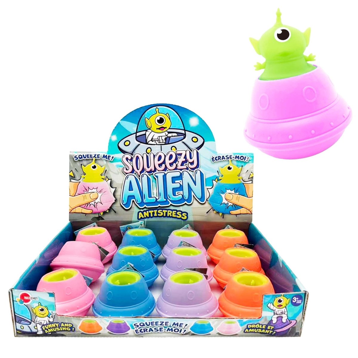 Squeezy Alien, Assortment, 1 Count | Party Expert