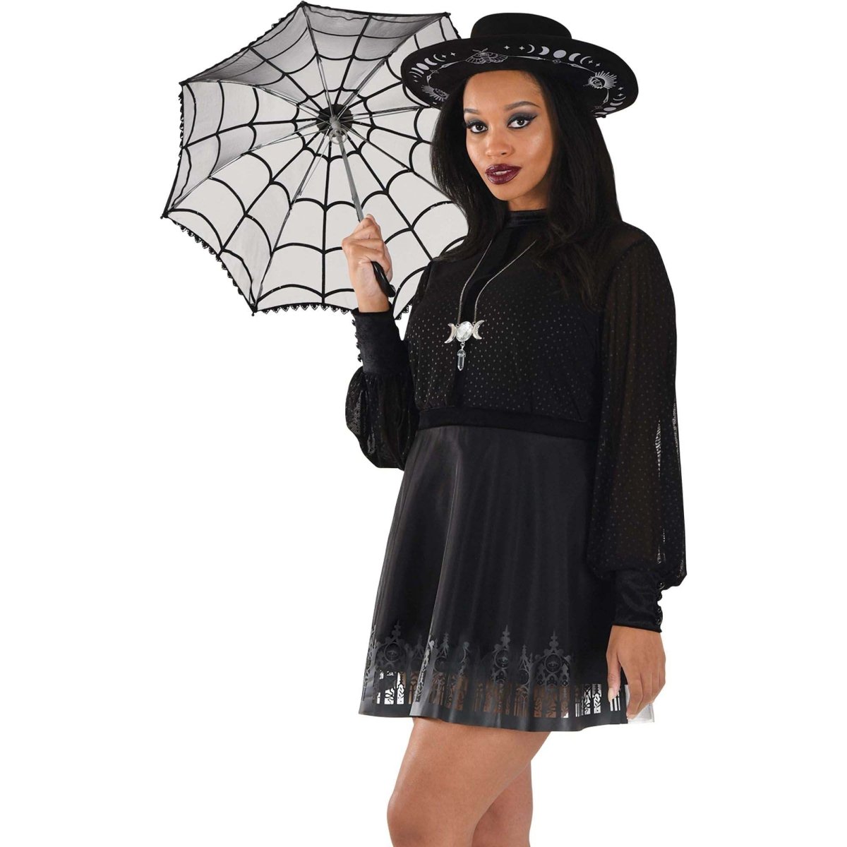 Black Sheer Witch Dress for Adults | Party Expert