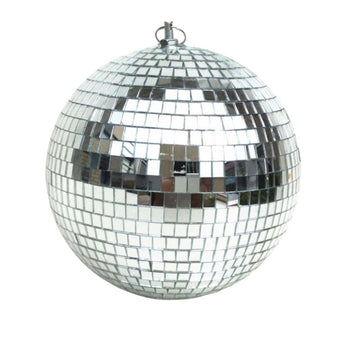 Silver Disco Ball, 10 Inches, 1 Count | Party Expert