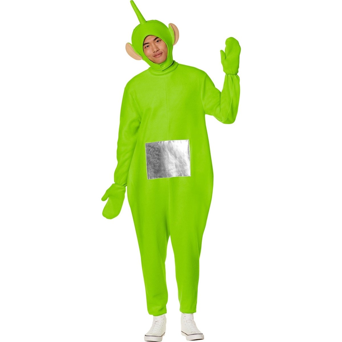 Teletubbies Dipsy Costume for Adults, Green Jumpsuit | Party Expert
