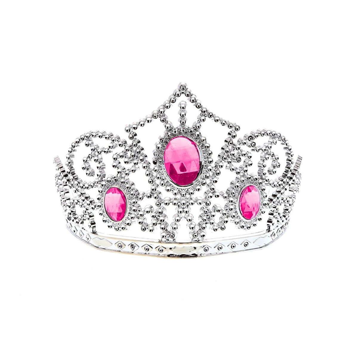 Pink Plastic Jeweled Tiara, 1 Count | Party Expert