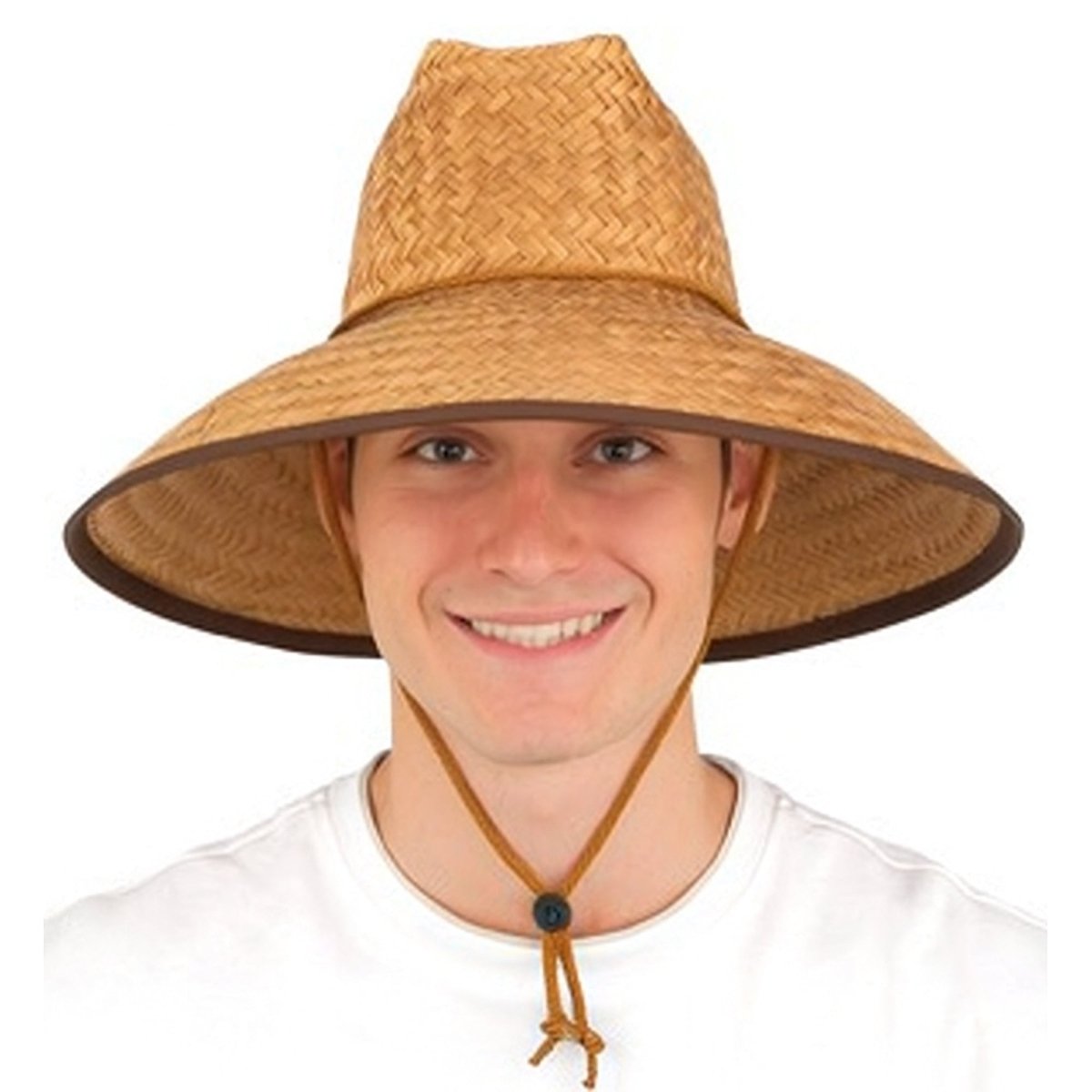Summer Cocoa Straw Lifeguard Hat, 1 Count | Party Expert