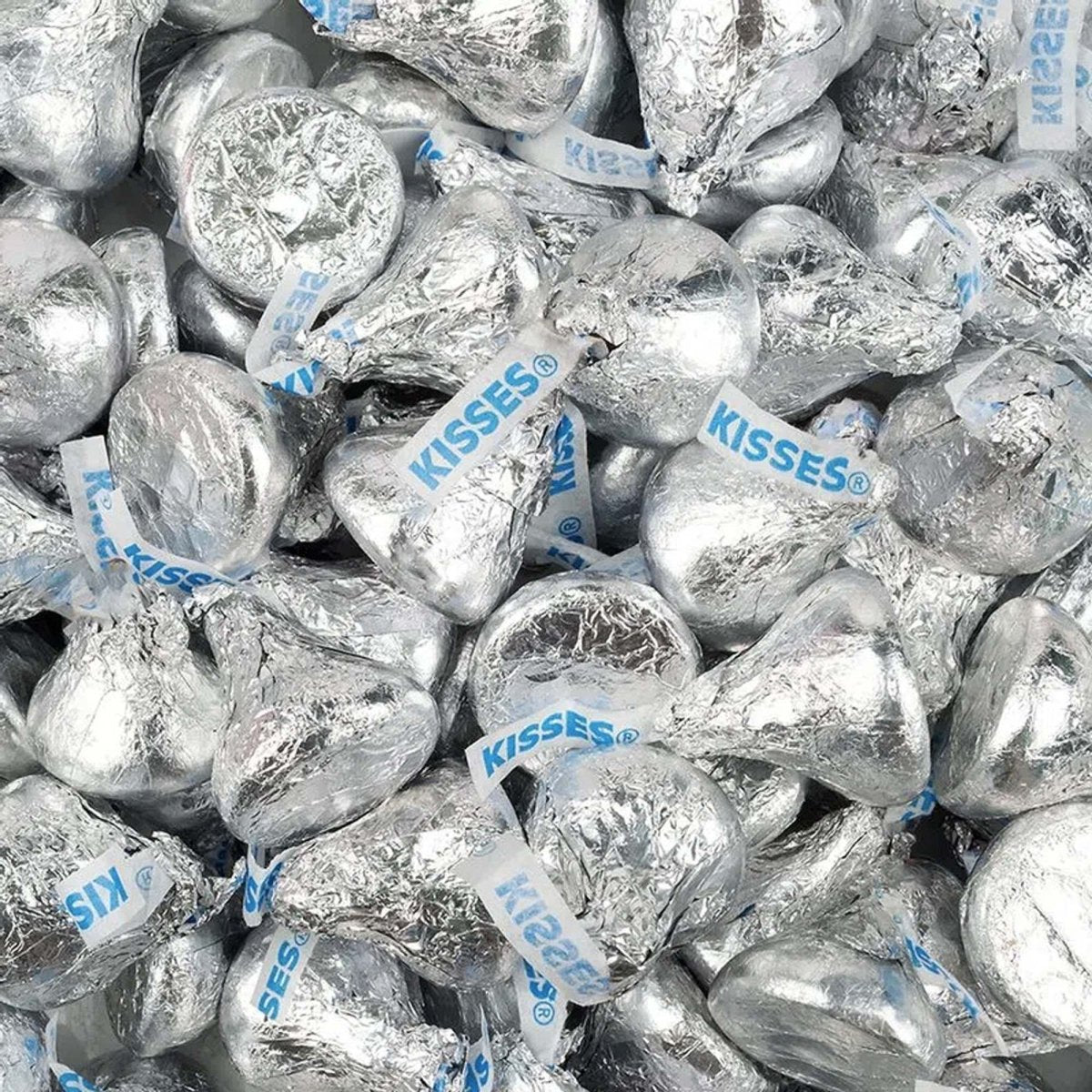Silver Kisses Chocolate, 8 Oz, 1 Count | Party Expert