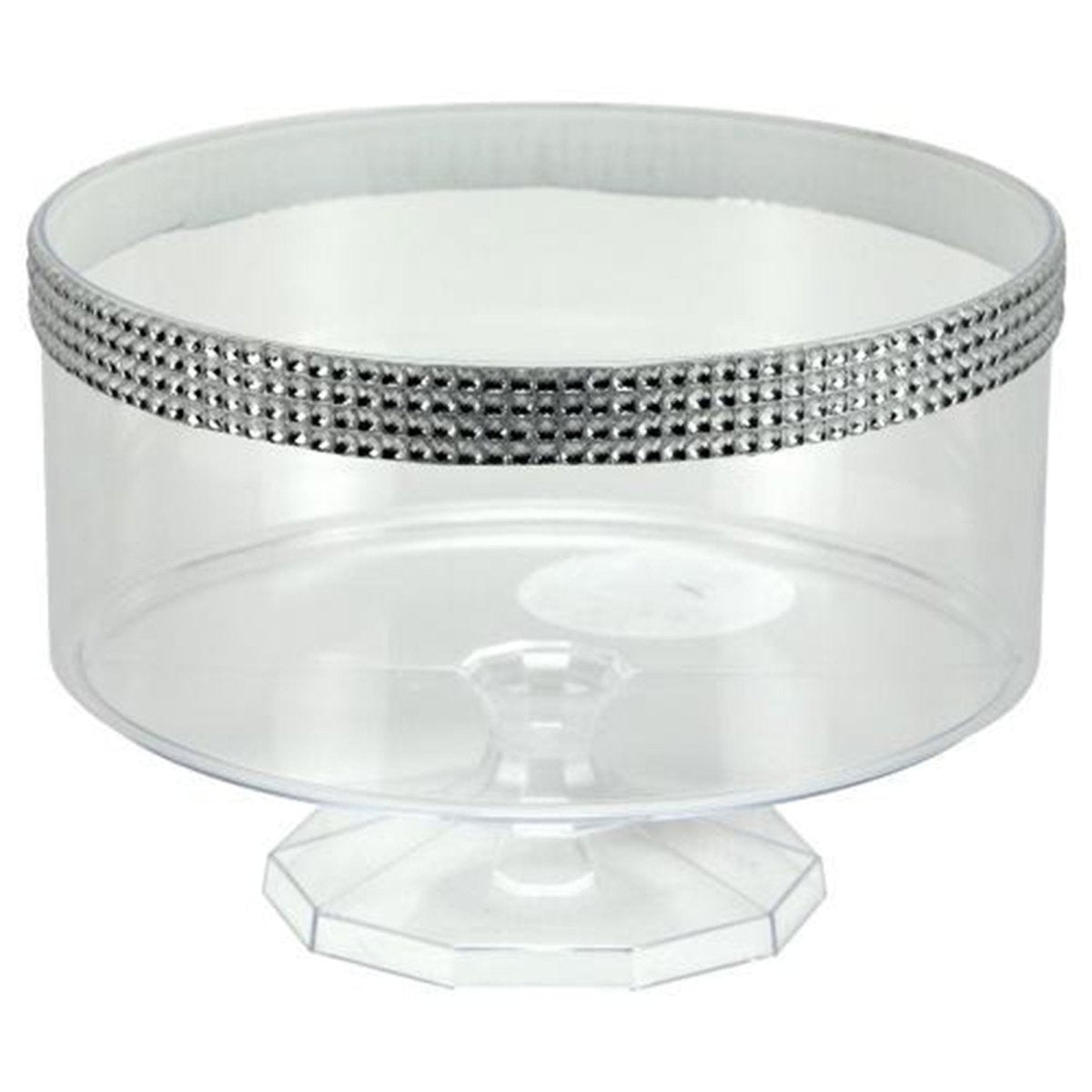 Clear Plastic Trifle Bowl with Jewel Accent, 80 Oz | Party Expert