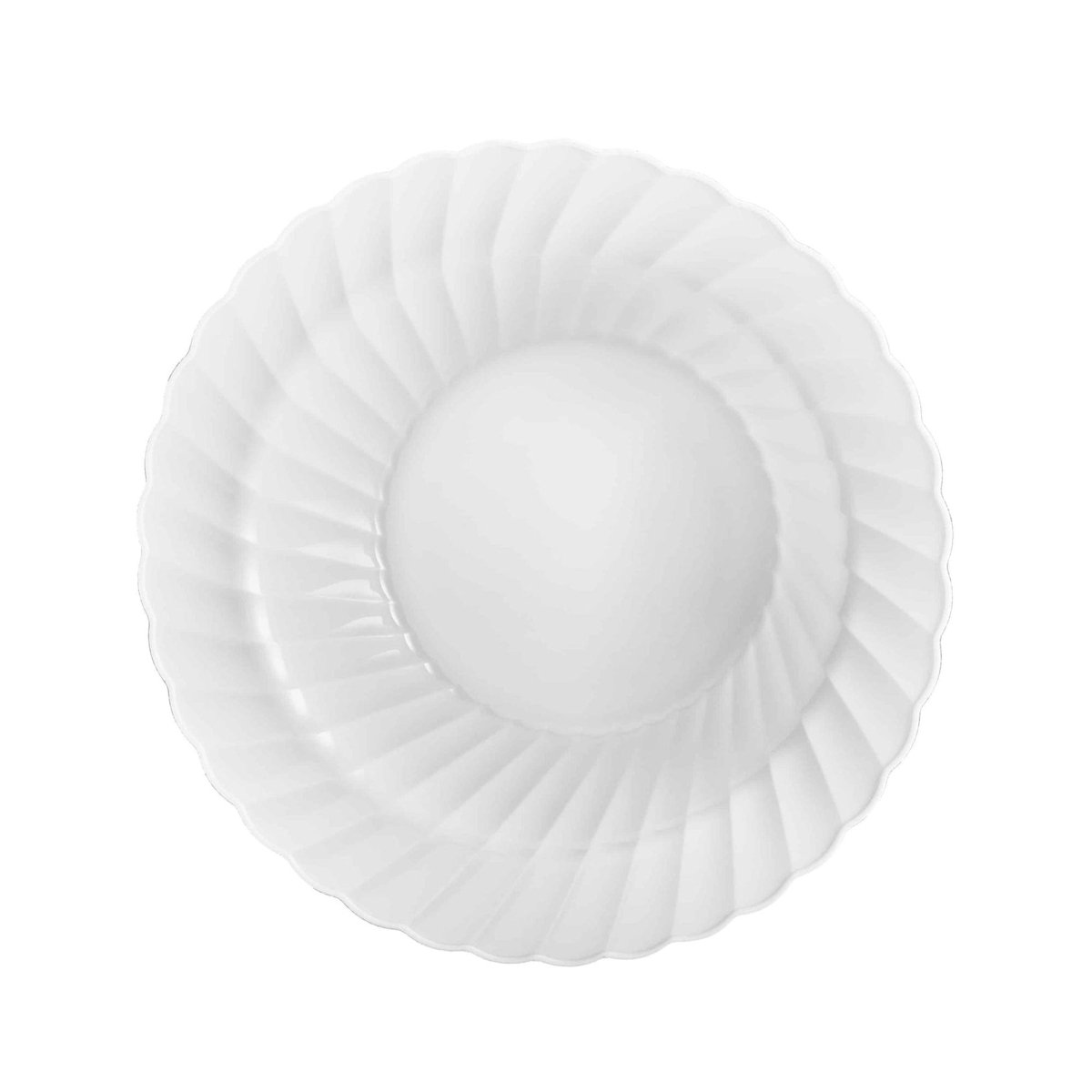 White Scalloped Plastic Bowls, 15 Oz | Party Expert