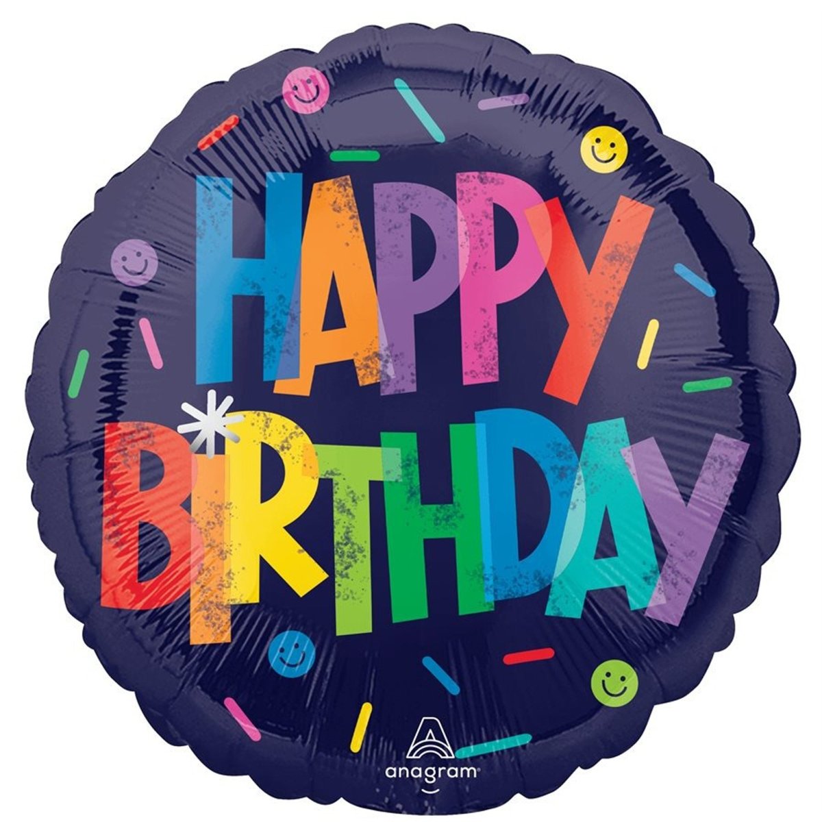 Bold Happy Birthday Foil Balloon, 18 Inches, 1 Count | Party Expert