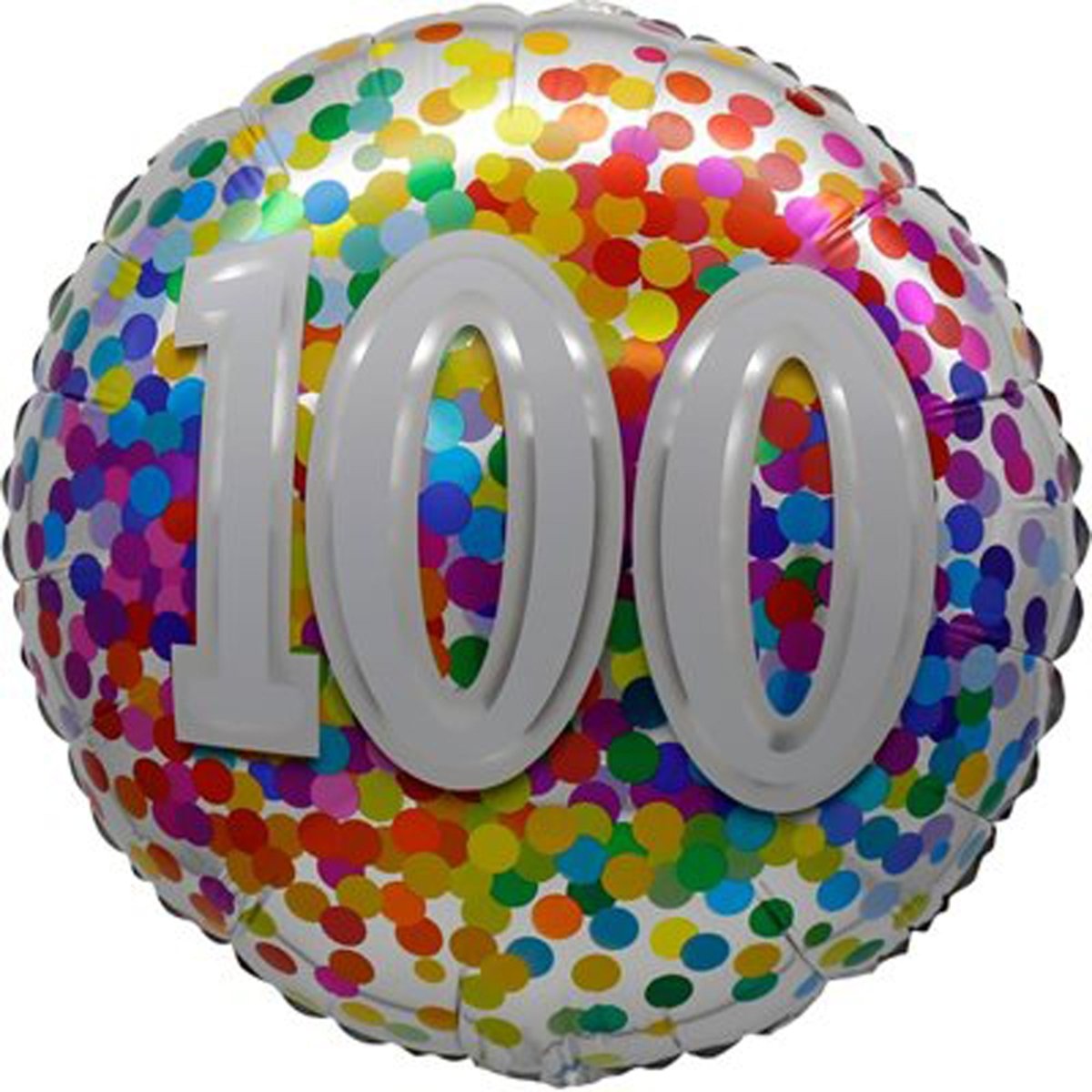 Confetti 100th Birthday Foil Balloon, 18 Inches | Party Expert