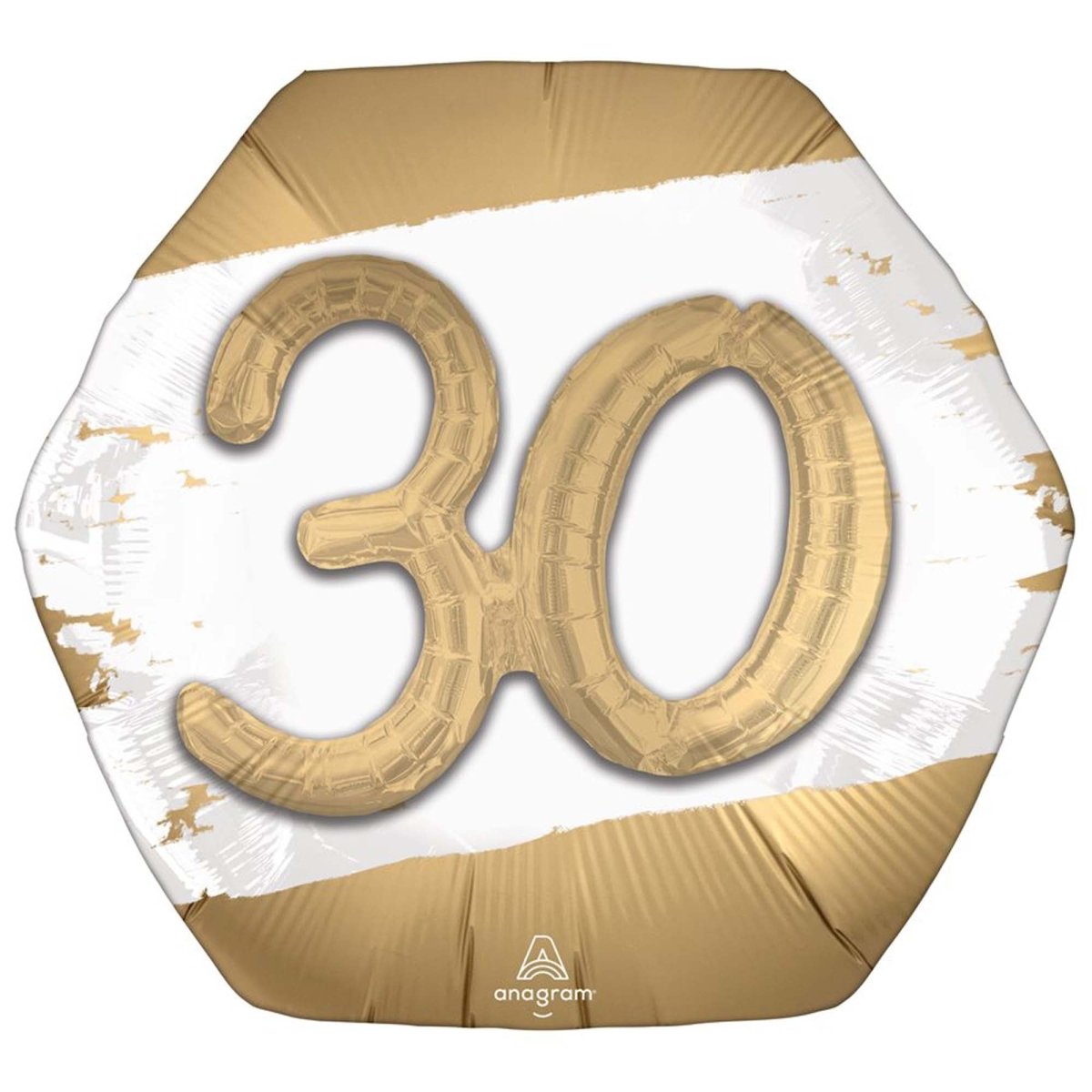 Golden Age Number 30 Supershape Balloon, 30 Inches | Party Expert