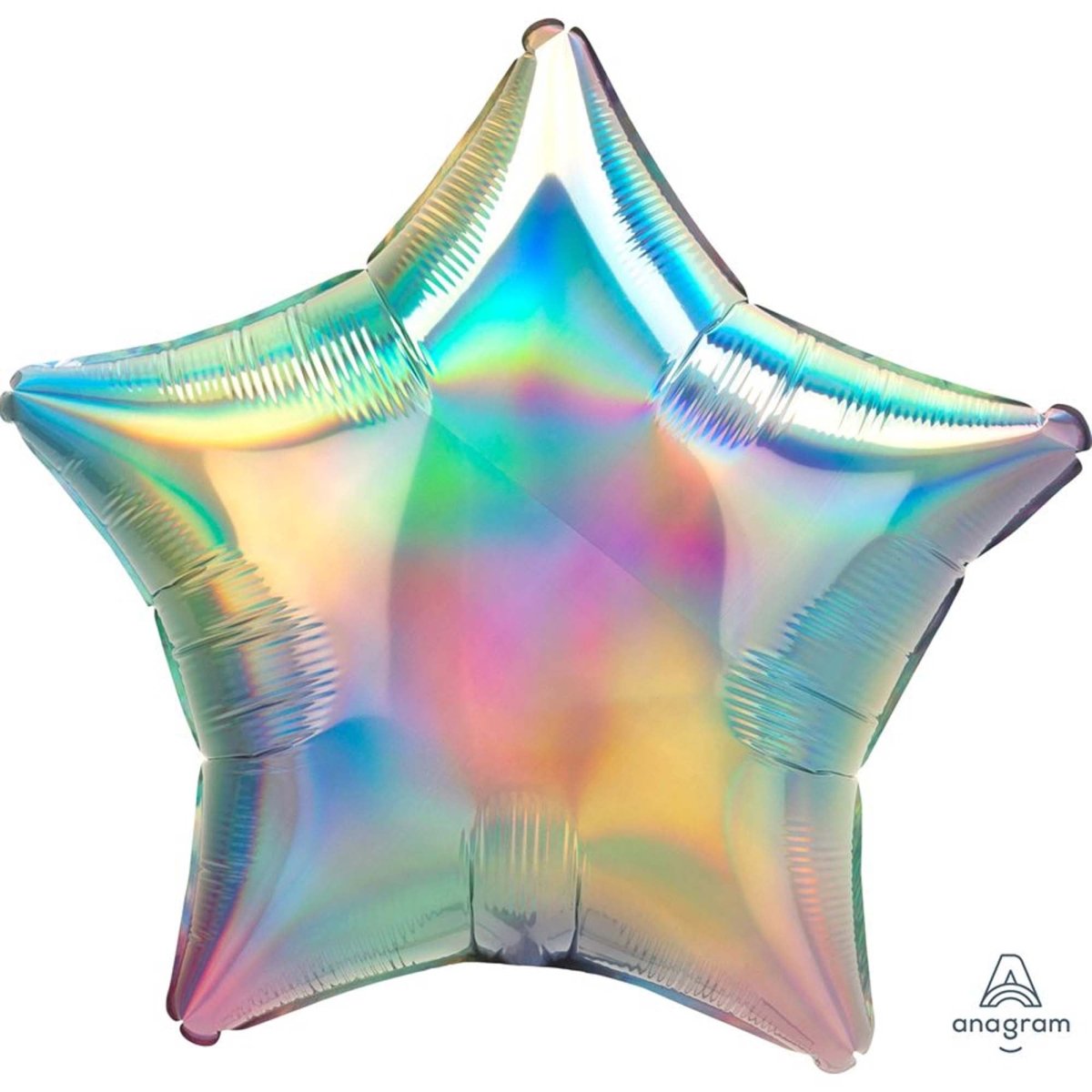 Iridescent Rainbow Star Shaped Foil Balloon, 18 Inches | Party Expert