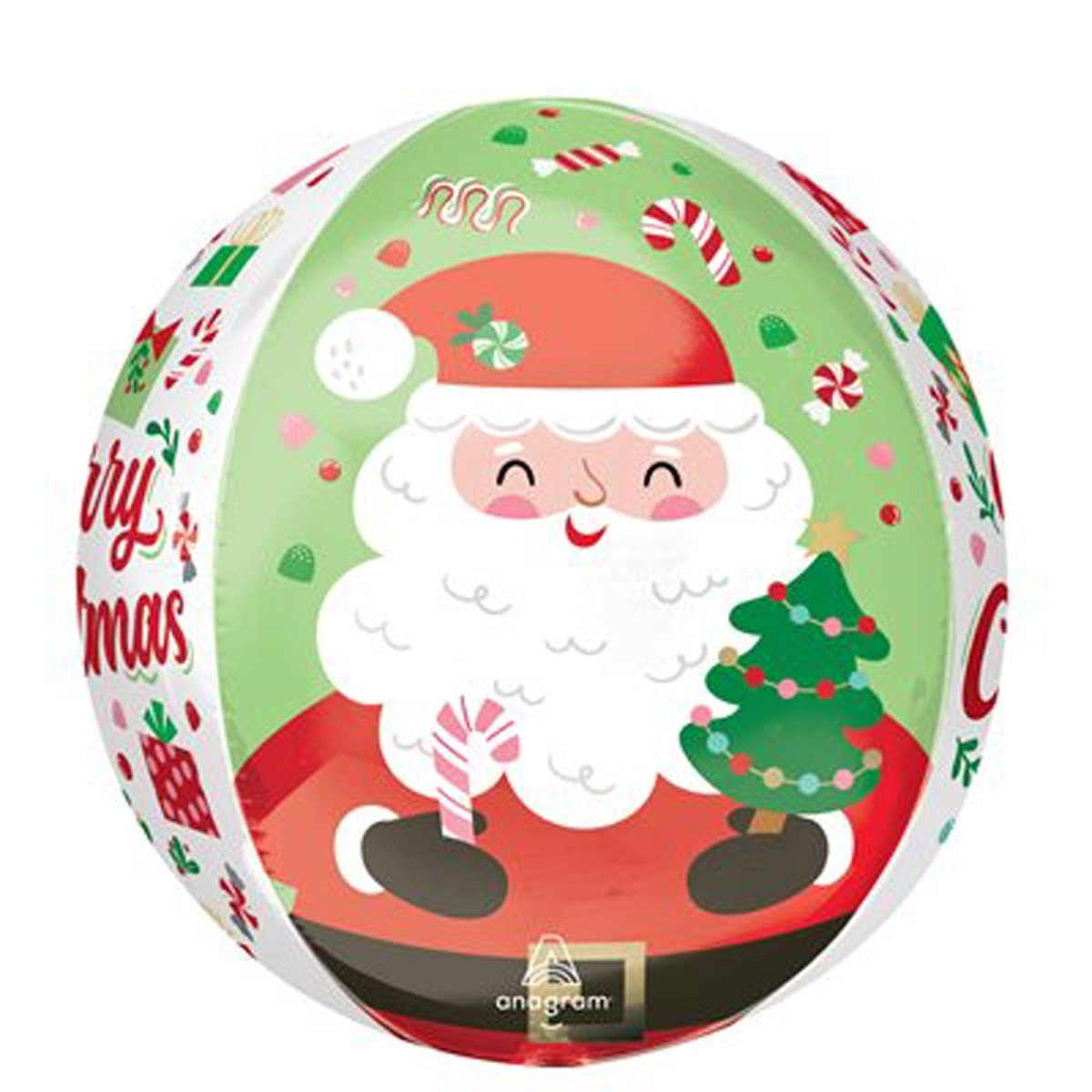 Jolly Old Santa Obrz Balloon, 15 Inches, 1 Count | Party Expert