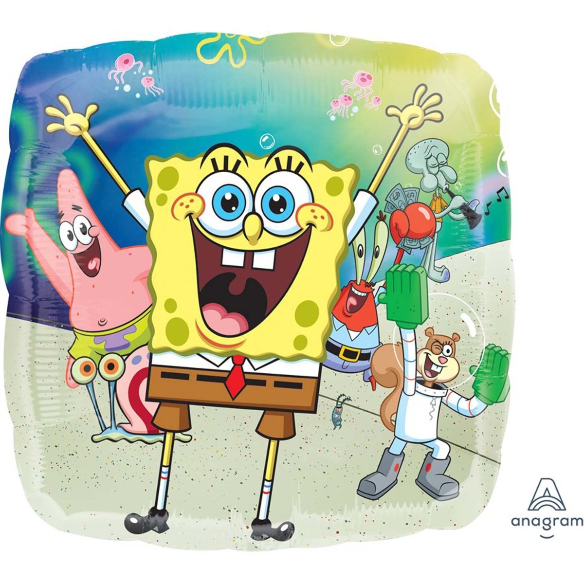 SpongeBob SquarePants Square Shape Foil Balloon | Party Expert