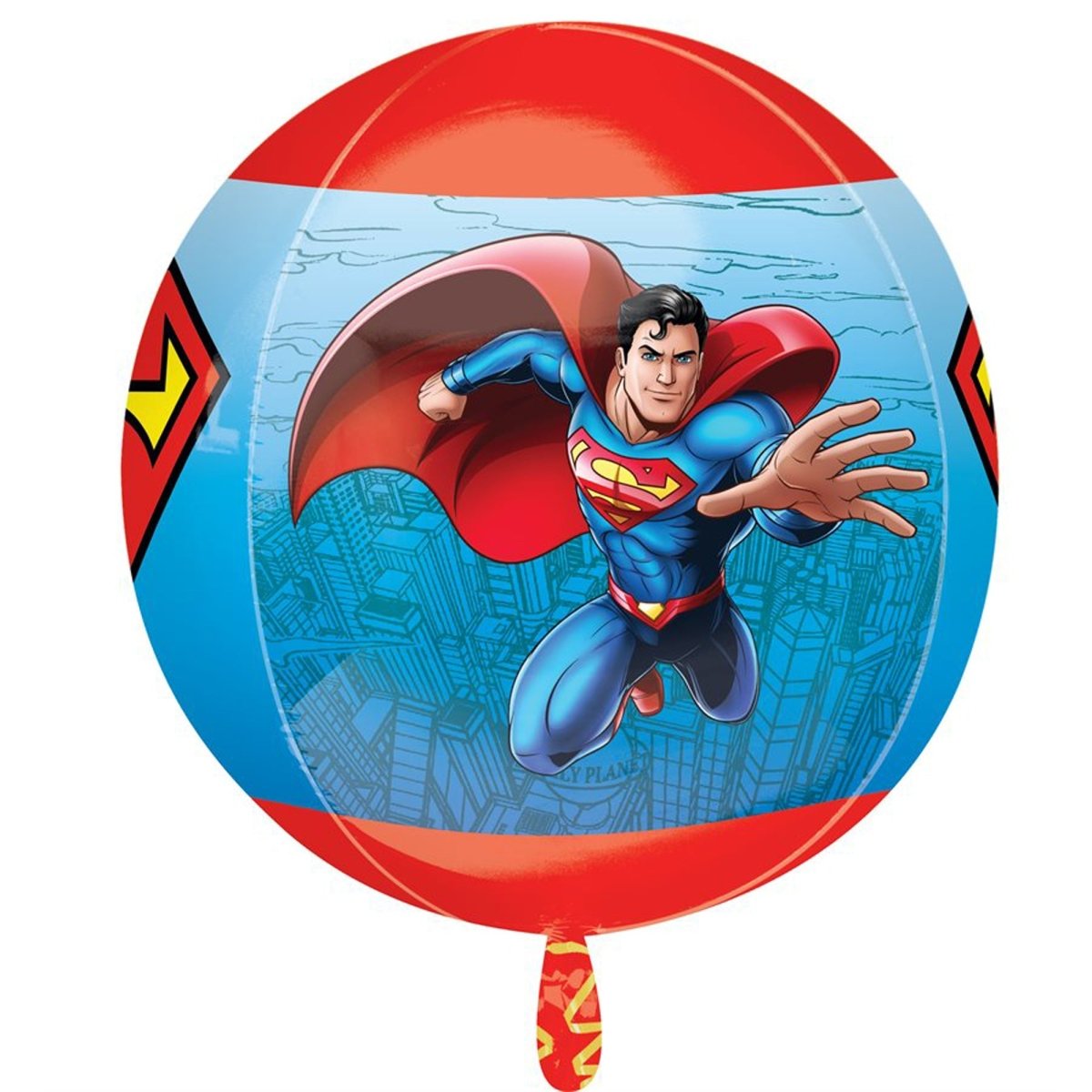 Superman Orbz Balloon, DC Comics, 15 Inches | Party Expert