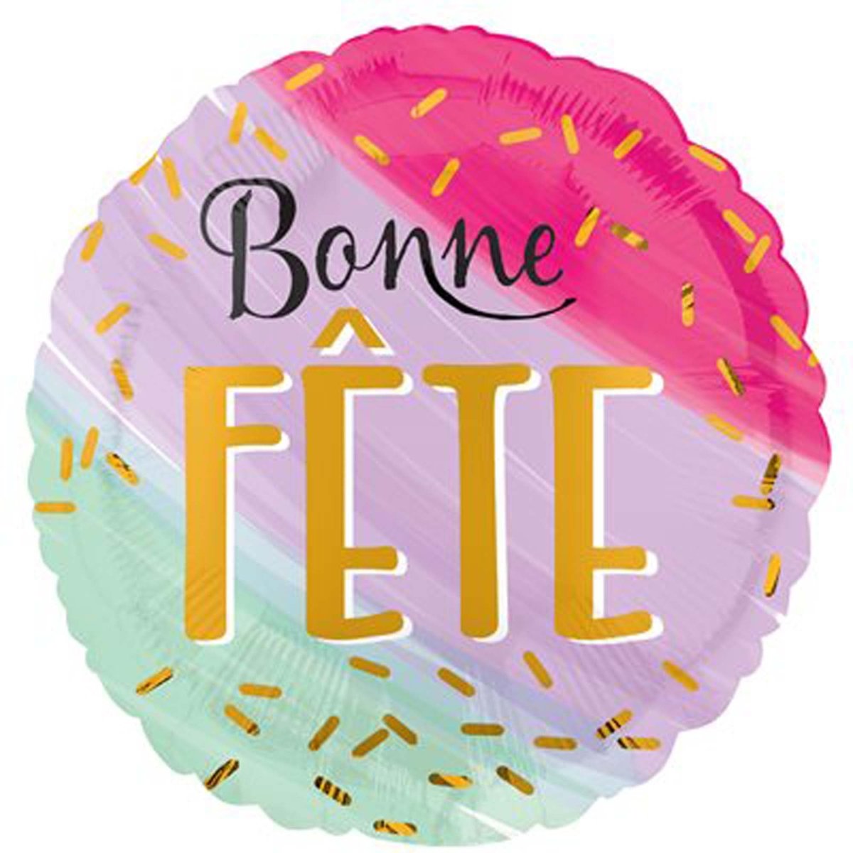 Watercolor "Bonne Fête" Supershape Foil Balloon | Party Expert