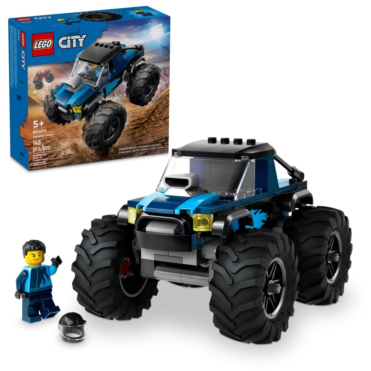 LEGO City Blue Monster Truck, 60402, 148 Pieces | Party Expert