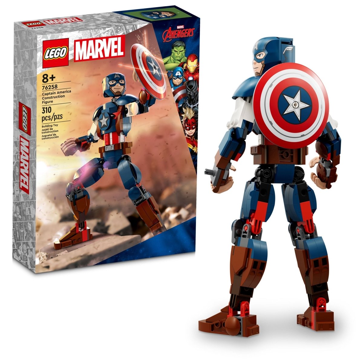 LEGO Marvel La figurine à construire de Capitaine America, 76258 ...