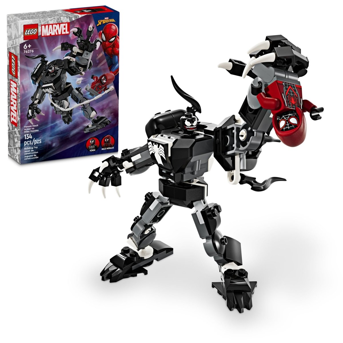 LEGO Marvel Venom Mech Armor vs. Miles Morales, 76276 | Party Expert