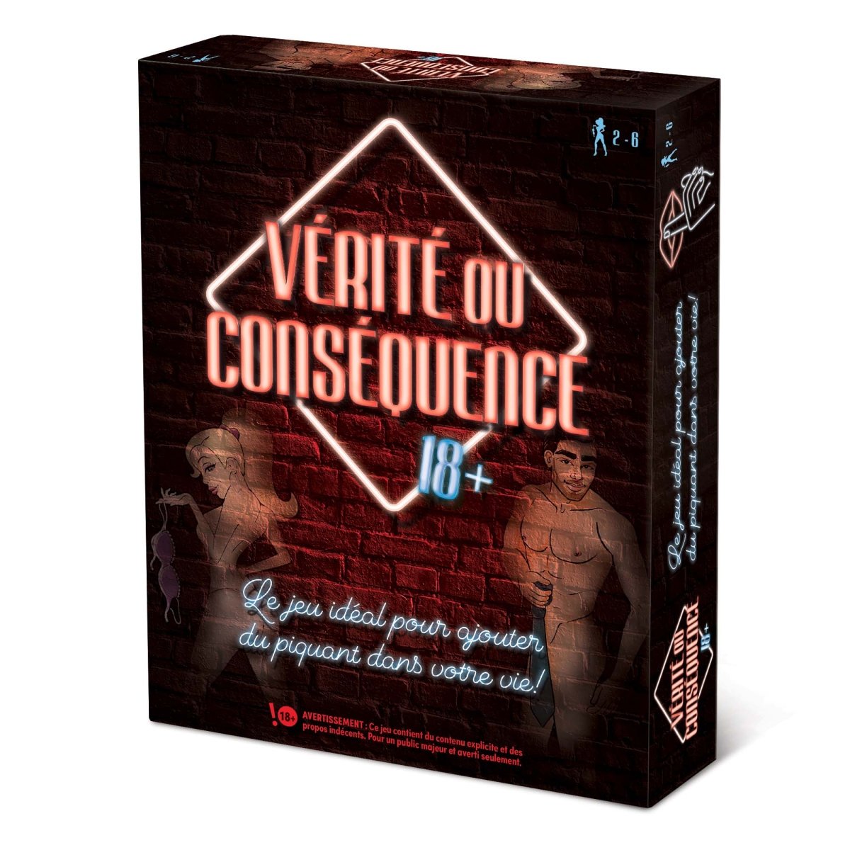 Vérité ou conséquence 18+ Game, French Version, 1 Count | Party Expert