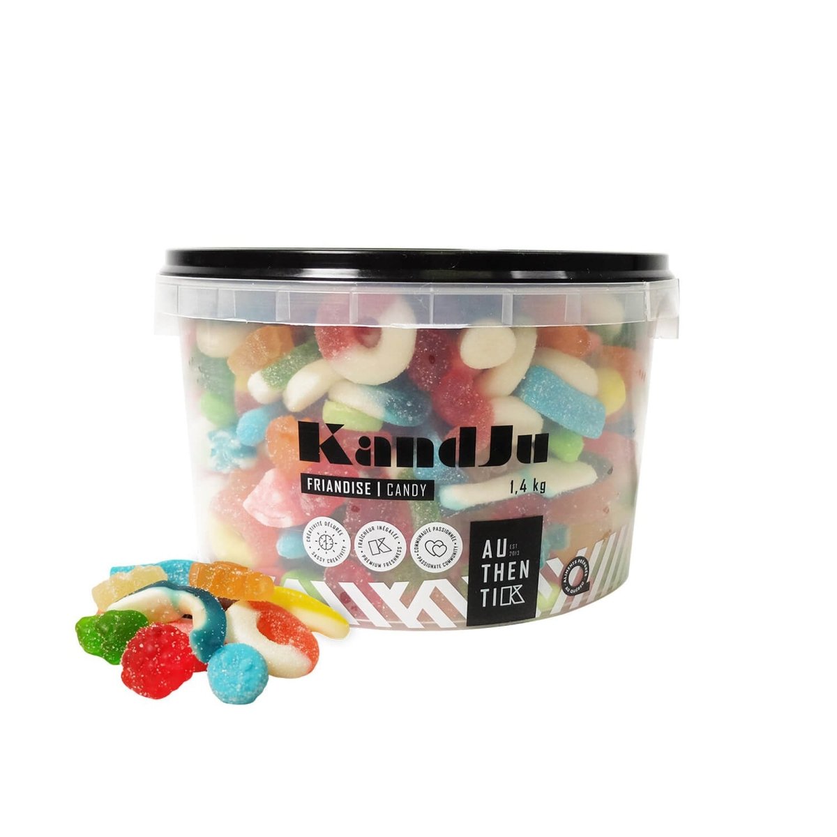 KandJu Regular Mix Candy Bucket, 1.4Kg | Party Expert
