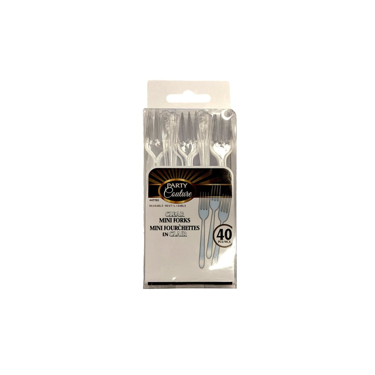 Clear Premium Quality Mini Forks, 50 Count | Party Expert
