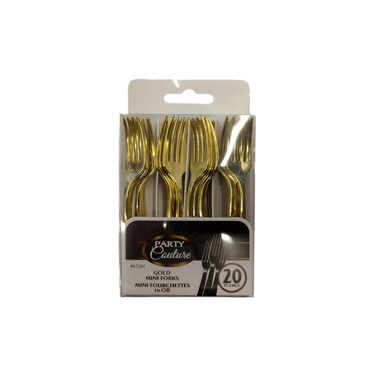 Gold Premium Quality Mini Forks, 20 Count | Party Expert