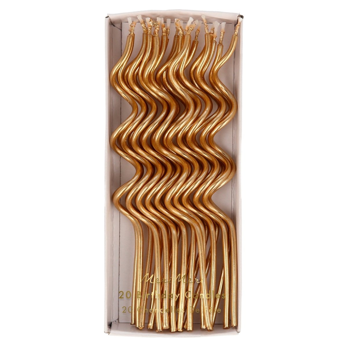 Gold Swirly Candles, 5 Inches, 20 Count | Party Expert