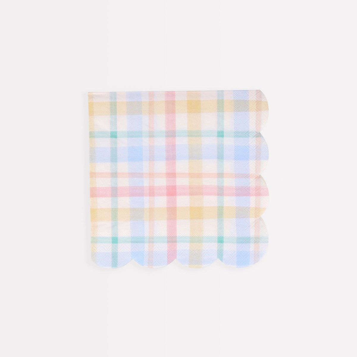 Spring Plaid Small Beverage Napkins, 16 Count | Party Expert