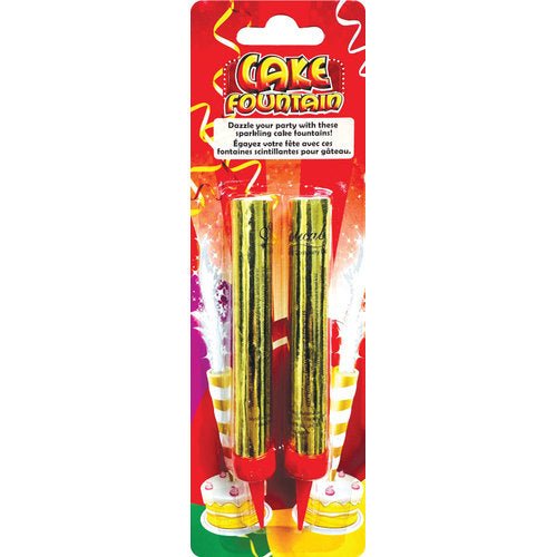 Sparkler Cake Fountains, 30 Seconds, 2 Count – Party Expert