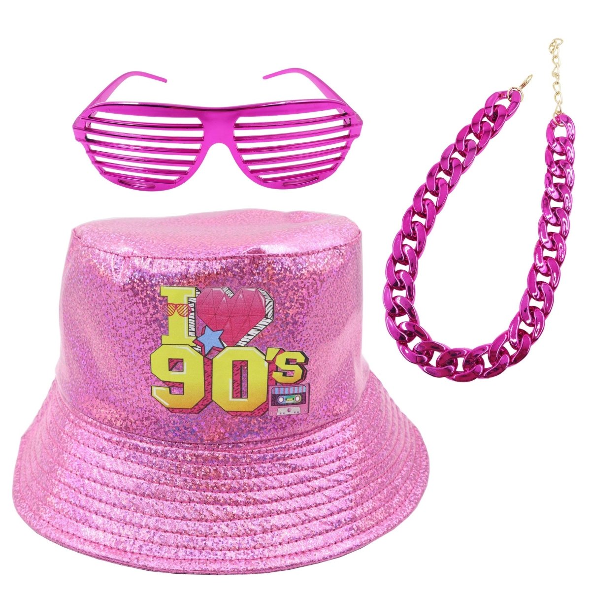 Pink 90s Retro Accessory Kit for Adults | Party Expert