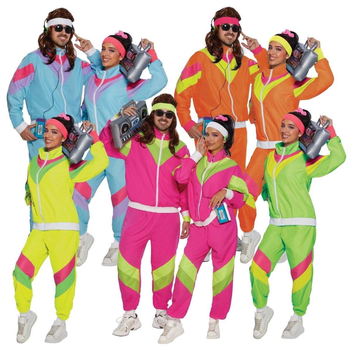 80's Tracksuit Group Costumes – Party Expert