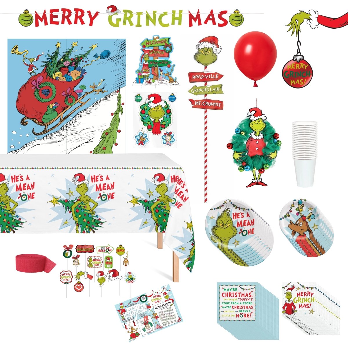 The Grinch Ultimate Party Supplies Kit | Party Expert