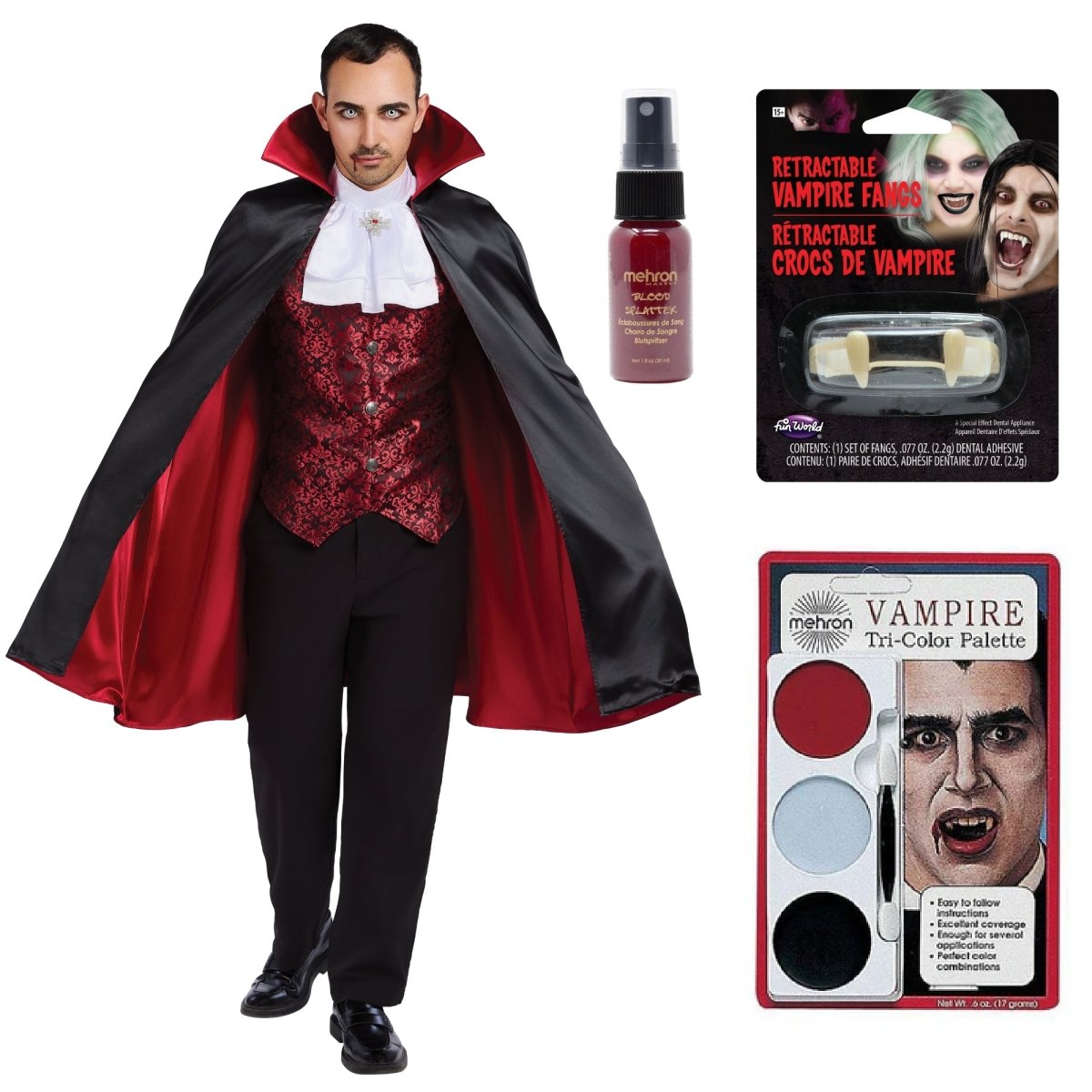 Classic Vampire Costume Kit for Adults | Party Expert