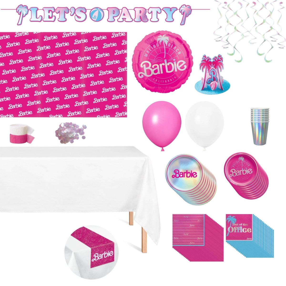 Barbie Malibu Standard Birthday Party Supplies Kit | Party Supplies ...