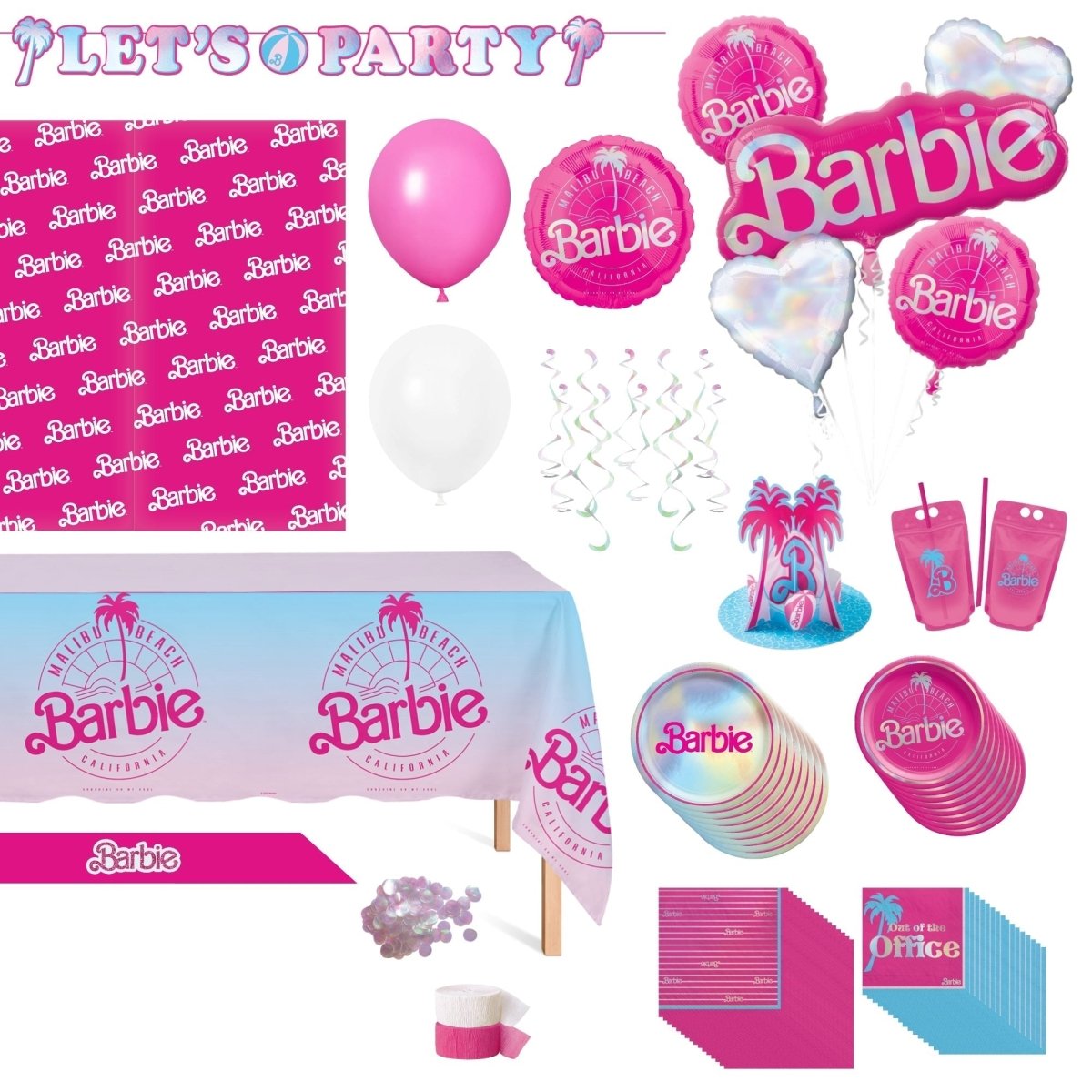 Barbie Malibu Ultimate Birthday Party Supplies Kit | Party Supplies ...