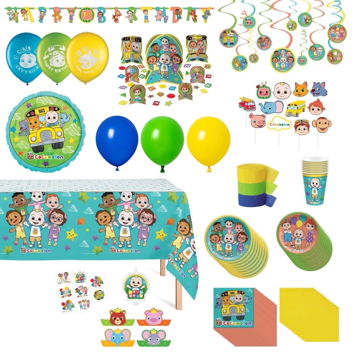 Cocomelon Ultimate Birthday Party Supplies Kit | Party Supplies – Party ...