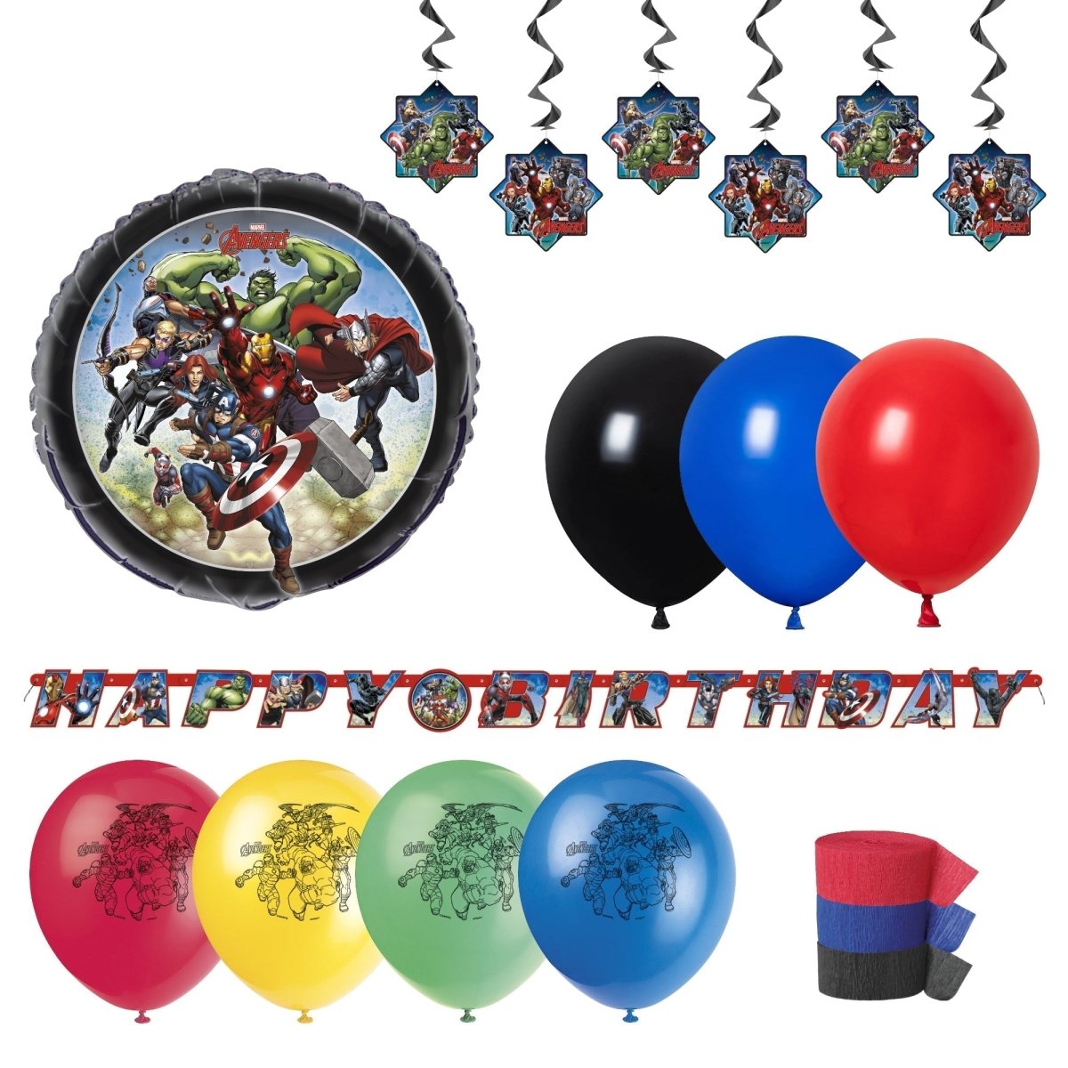 Marvel Avengers Basic Decoration Party Supplies Kit | Party Expert